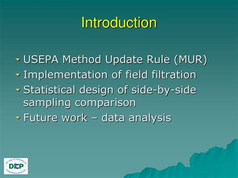 Ppt Implementation Of Usepa Methods Update Rule To 40 Cfr Field Filtration And Preservation