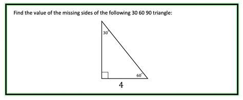 30 60 90 Triangle Math Lessons