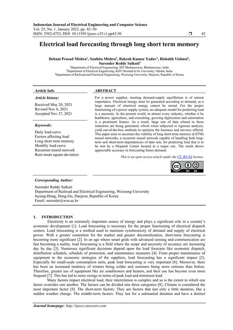 Electrical Load Forecasting Through Long Short Term Memory Pdf