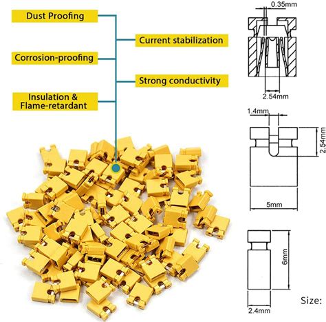 Wayintop Pin Headers Socket Connectors And Jumper Caps Assortment Kit