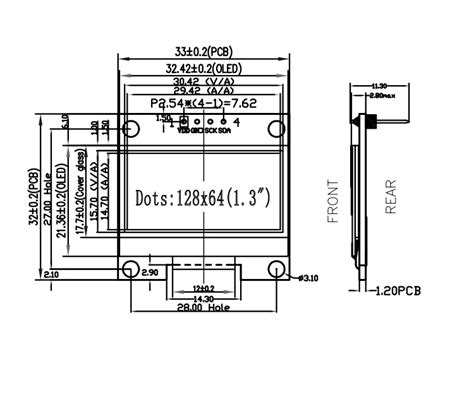 LCD OLED X I C IIC Inch Putih ICHIBOT STORE