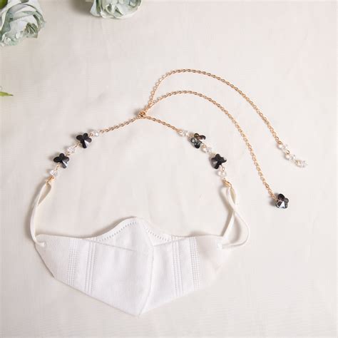 Crystal Pearl Mask Chainbutterfly Mask Extender Magnetic Mask Chain Mask Ropeglasses Chain