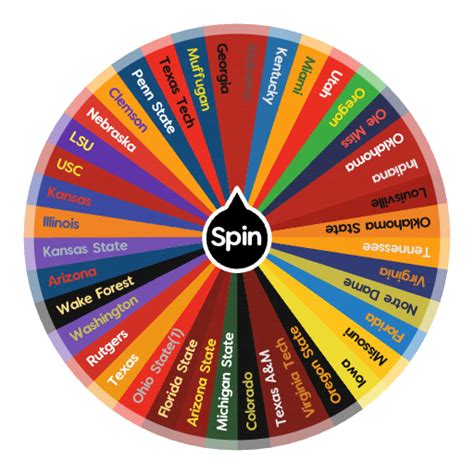 College Football Spin The Wheel Random Picker