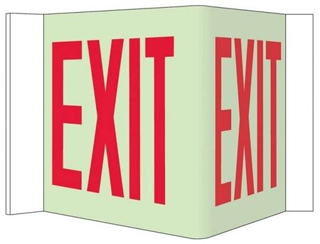 Way EXIT Glow In The Dark Projection Sign
