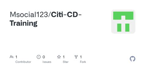 Github Msocial Citi Cd Training