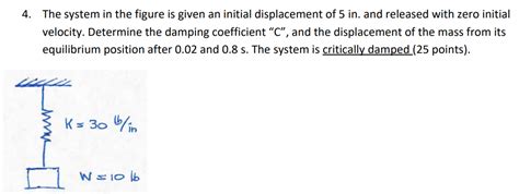 solved 4 the system in the figure is given an initial