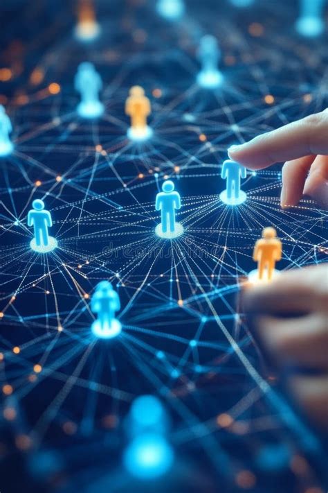 Global Network Connecting People Business Technology Communication And Data Analysis Stock