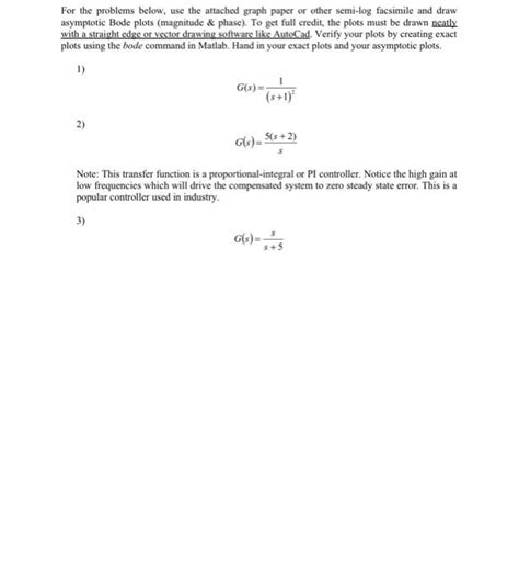 Solved For The Problems Below Use The Attached Graph Paper Chegg