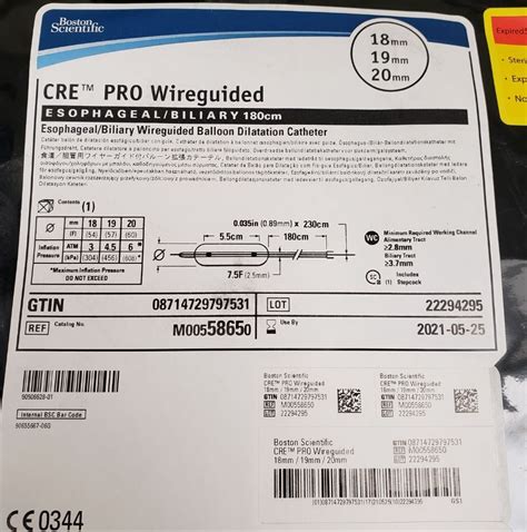New Boston Scientific 5865x Cre Pro Wireguided Esophagealbiliary