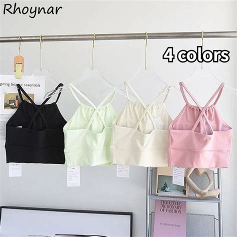 귀엽고 섹시한 고삐 캐미솔 크롭탑 여성용 폴드 여름 소녀 보디 빌딩 스포티 스타일 베이직 백리스 시크 디자인 패션 Aliexpress