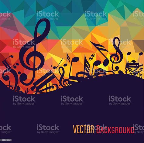 Colorful Music Background向量圖形及更多音樂圖片 音樂 唱詩班 音符 Istock