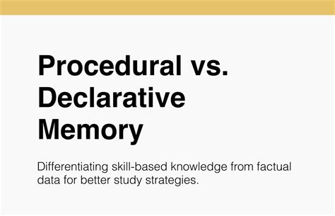 20 Things About Procedural Vs Declarative Memory Mental Health Activity 20 Things About Procedural Vs Declarative Memory Mental Health Activity