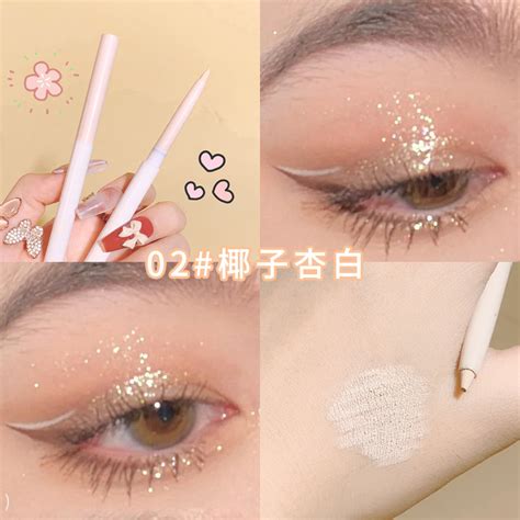 Xixi彩色眼线胶笔持久防水不晕染极细棕色白色粉紫色新手内眼线笔虎窝淘