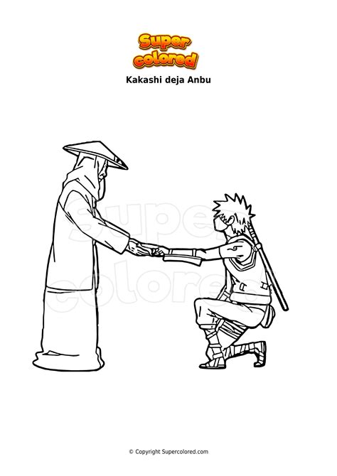 Dibujo Para Colorear Kakashi Deja Anbu Supercolored