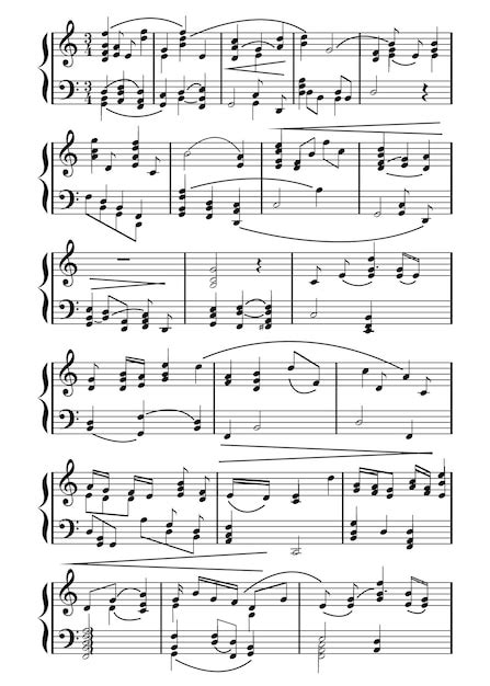 Premium Photo Music Notation Different Musical Symbols Combined Into