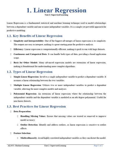 01linear Regression 2 Pdf