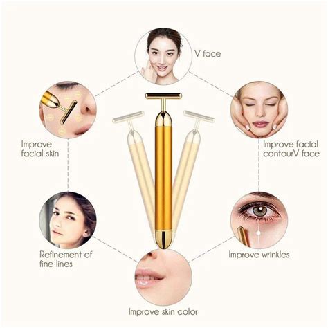 Golden Gold Vibrating Face Massager For Household Plastic At Rs 110