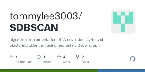 Github Tommylee3003 Sdbscan Algorithm Implementation Of A Novel