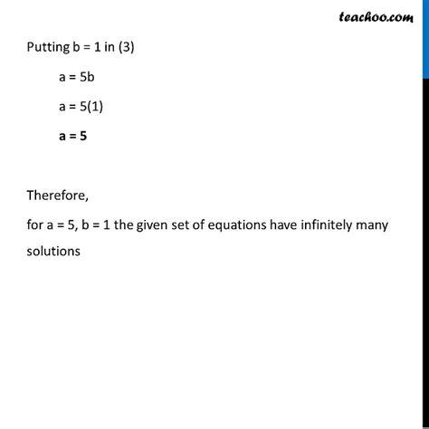 For Which Values Of A And B Does The Pair Of Linear Equation Teachoo