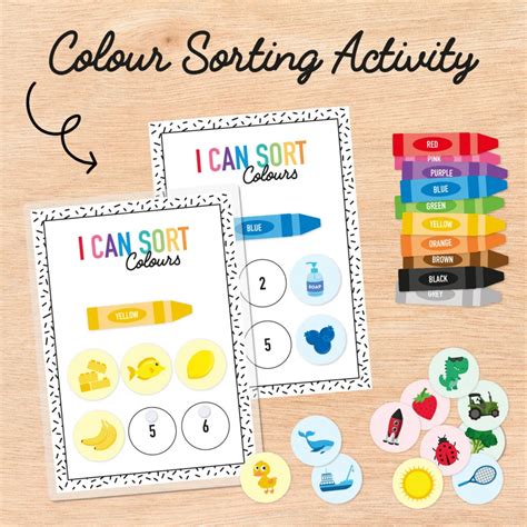 Colours Sorting Activity Rainbow Game Kiddycharts