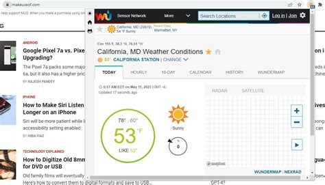6 Chrome Extensions To Check The Weather From Your Current Tab