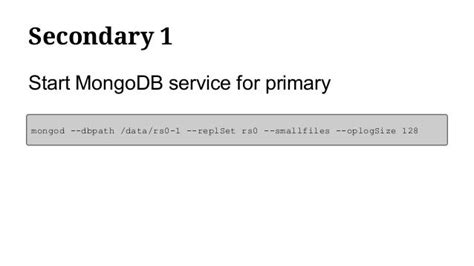 Mongodb Replication Cluster