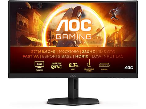 AOC C27G4ZXU 27 Zoll Full HD Monitor 0 3 Ms Reaktionszeit 280 Hz 280 Hz Nativ MediaMarkt