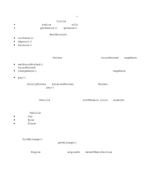 Practice Problem Set 01 Class Diagrams Pdf Class Computer