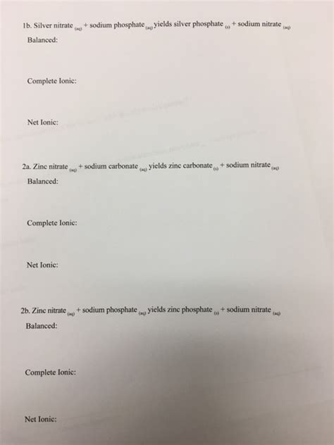 Solved Silver Nitrateaq Sodium Phosphateaq Yields