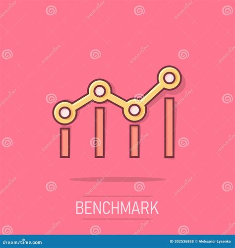 Benchmark Measure Icon In Comic Style Dashboard Rating Vector Cartoon