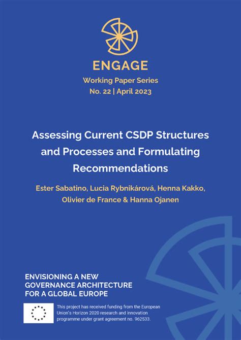 Assessing Current Csdp Structures And Processes And Formulating Recommendations — Engage