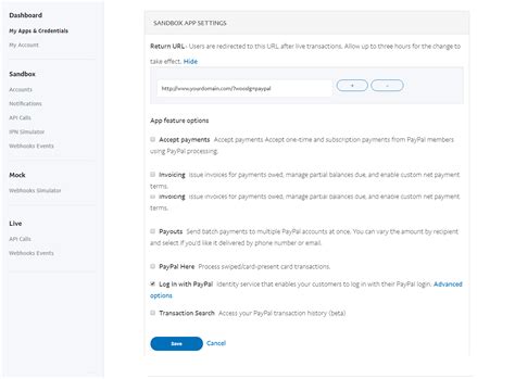 creating a paypal application documentation by wpweb