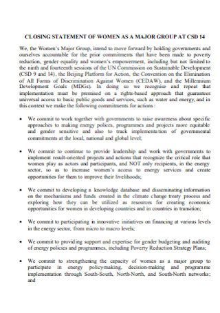 Closing Court Statement Example Prntbl Concejomunicipaldechinu Gov Co