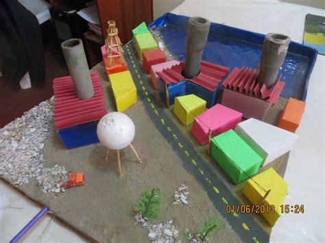 Maquetas Creativas Maqueta Did Ctica De La Contaminaci N Ambiental