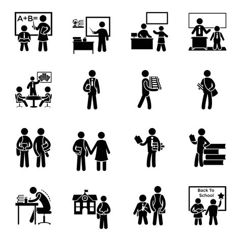 Pack Of Class Lesson Glyph Icons 16760204 Vector Art At Vecteezy