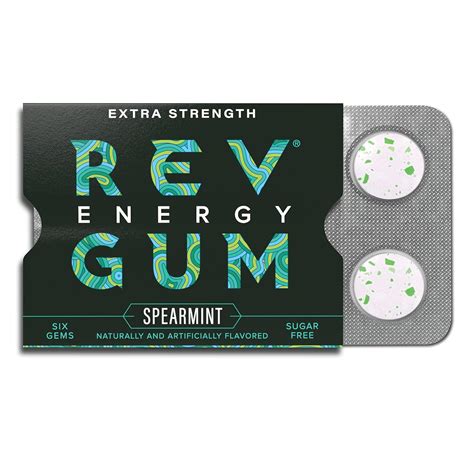 Rev Gum Caffeine Energy Gum Extra Strength 100mg Of