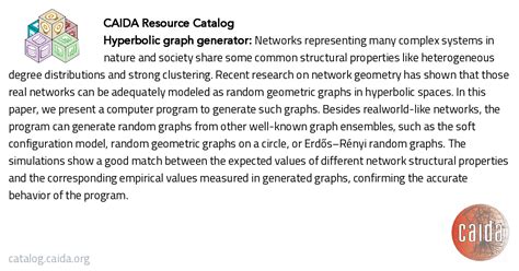 Caida Resource Catalog
