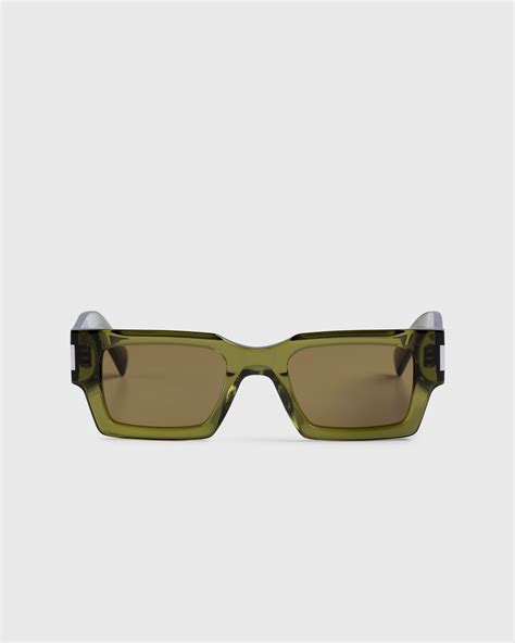 Saint Laurent Sl 572 Square Frame Sunglasses Greenbrown