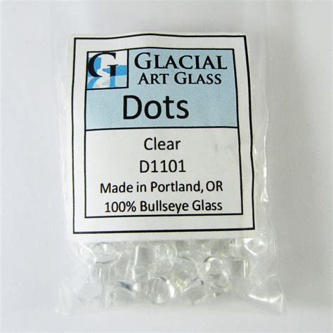 Clear Dots D1101 Coe 90 Glacial Art Glass