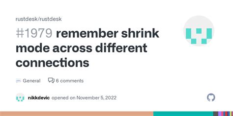 Remember Shrink Mode Across Different Connections · Rustdesk Rustdesk