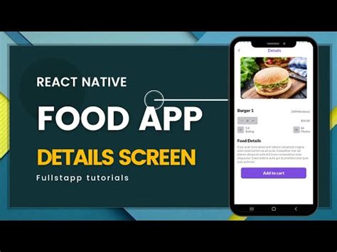React Native Tutorial React Native Food App Details Screen