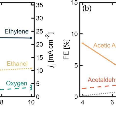 Faradaic Efficiency Fe And Partial Current Density Ji For The