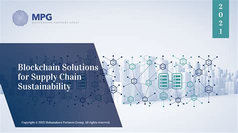 Blockchain Solutions For Supply Chain Sustainability Mpg