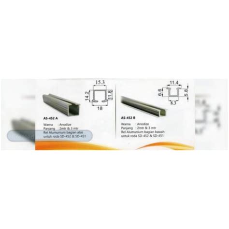 Jual Rel Sliding Sd As 452 Lemari Pintu Sliding Slow Motion Huben 2