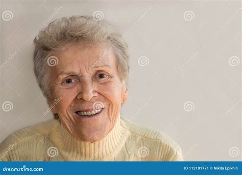 Portrait Of A Smiling Elderly Woman Stock Image Image Of Model Happy