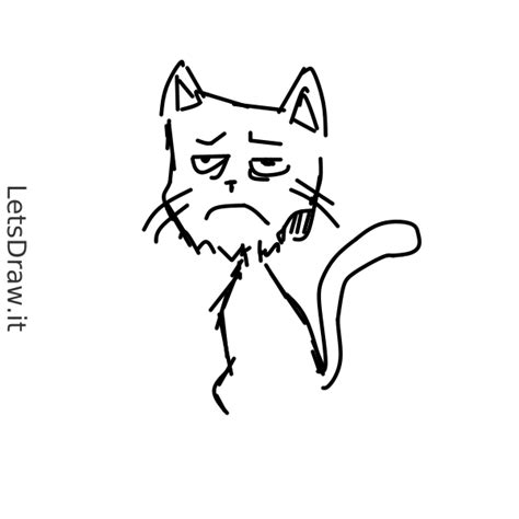 How To Draw Grumpy Cat Em4amn1ftpng Letsdrawit