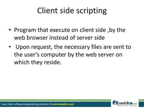 Client Side Scripting And Server Side Scripting Pptx