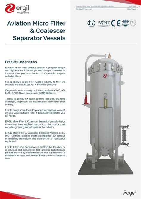 Aviation Micro Filter And Filter Water Separators Ergil World