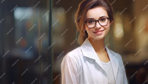 Premium Ai Image Happy Smiling Female Teacher Cute Young People