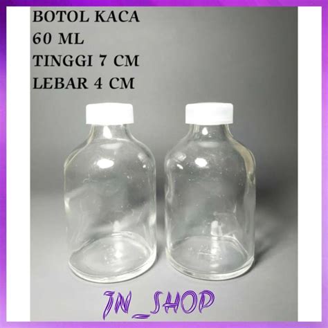 Jual Botol Kaca Asi Vial 60 Ml Tutup Plastik Kedap Udara Botol Reed Diffuser Botol